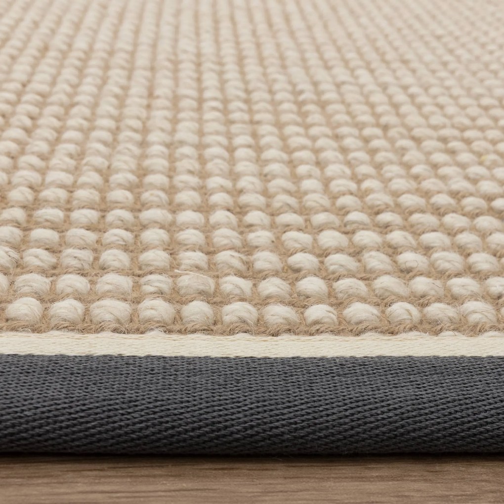Tribeca Design Kusový koberec Ministry Loop Slate Cream Rozměry: 120x170 cm