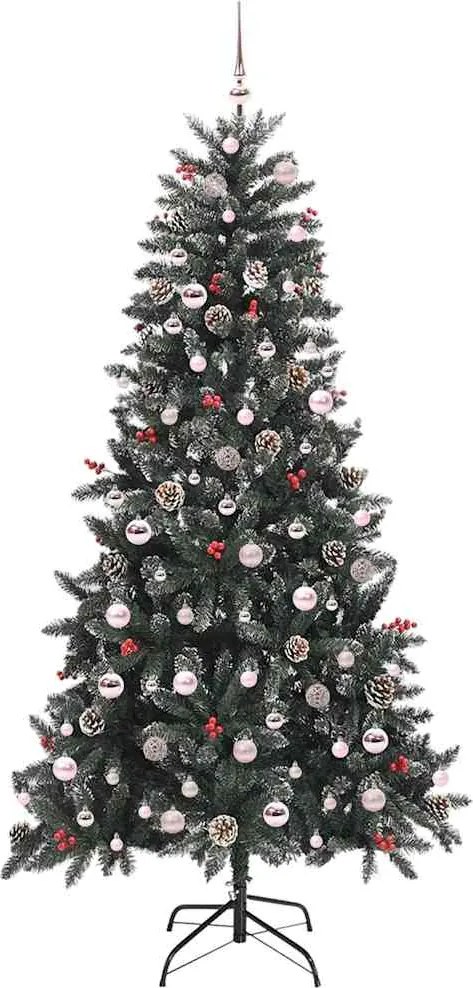 Umělý vánoční stromeček Zelená 210 cm PVC, plast a ocel 3395894