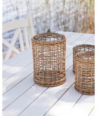 Lucerna Grusvik Glass Rattan 23 cm Storefactory Scandinavia