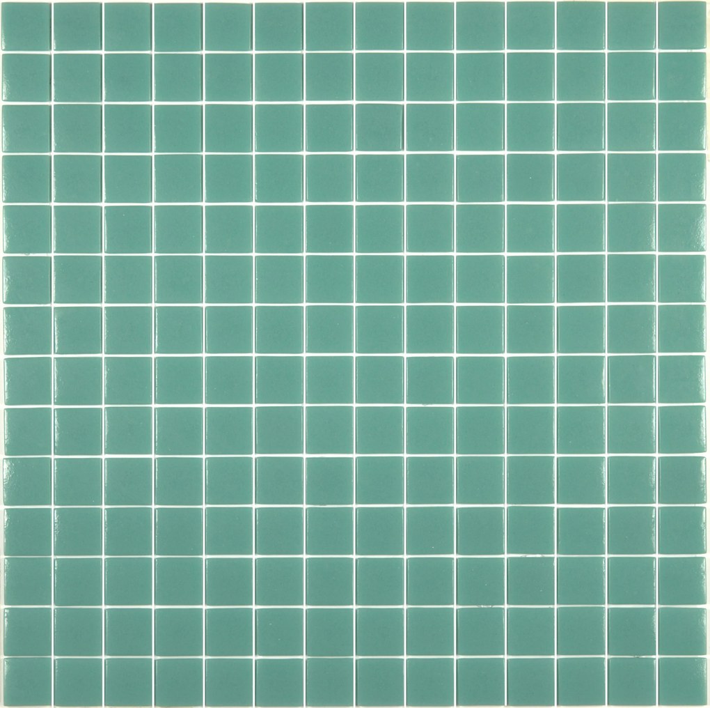 Hisbalit Skleněná mozaika zelená; tyrkysová Mozaika 222A LESK 2,5x2,5 2,5x2,5 (33,3x33,3) cm - 25222ALH