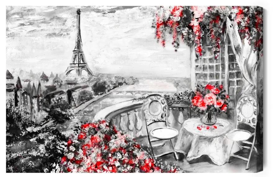 Obraz Kavárna V Paříži Nedostatek Nedostatek Přírodní plátno 100x70