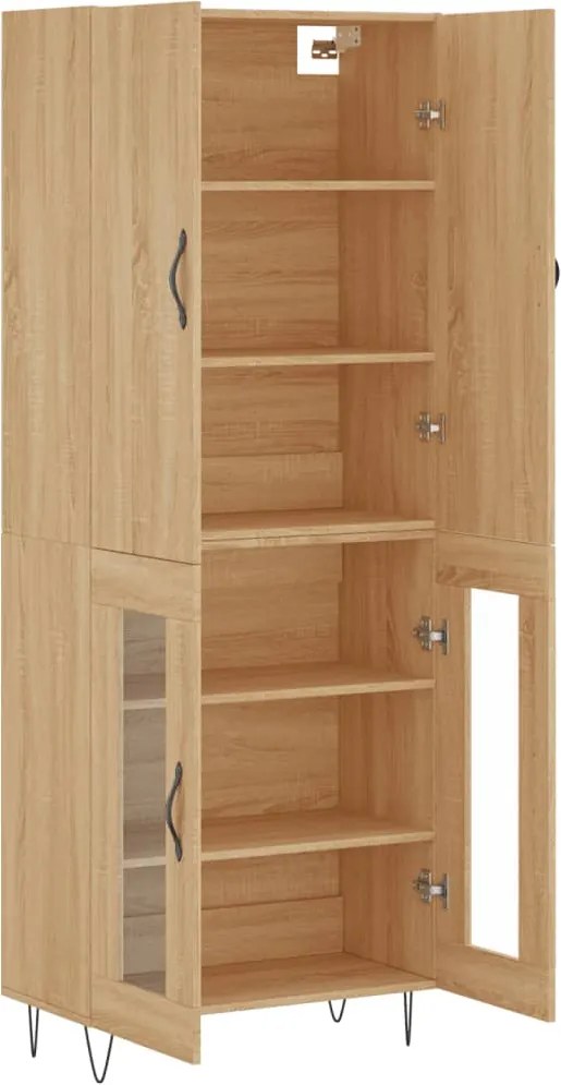 Skříň highboard dub sonoma 69,5 x 34 x 180 cm kompozitní dřevo 3198068