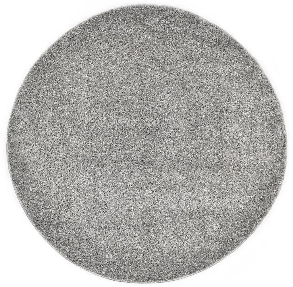285042 vidaXL Kusový koberec Shaggy 120 cm šedý