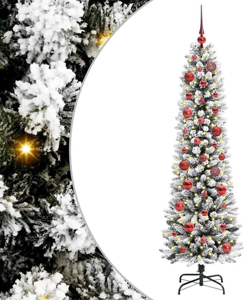 Umělý vánoční stromeček Bílá 150 cm PVC, kov a plast 3396093