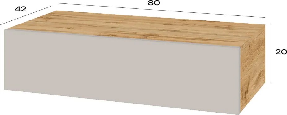 Toaletní stolek 80 cm dub apalačský / kašmír Space