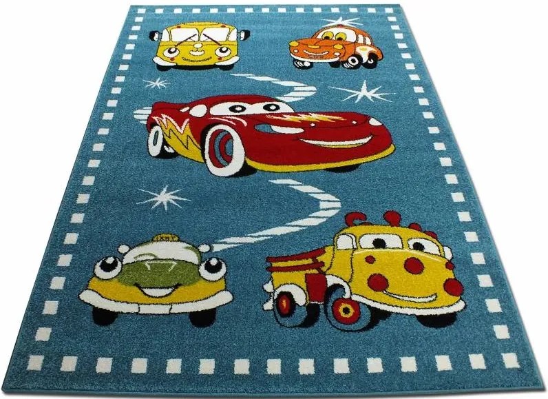 Dětský kusový koberec Auta - 160 x 220 cm