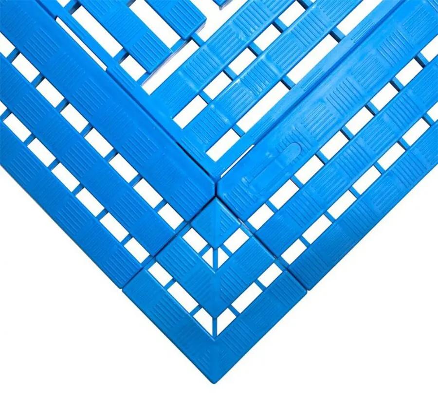 Modrá protiskluzová průmyslová rohož WORK-DECK - 60 x 120 x 2,5 cm