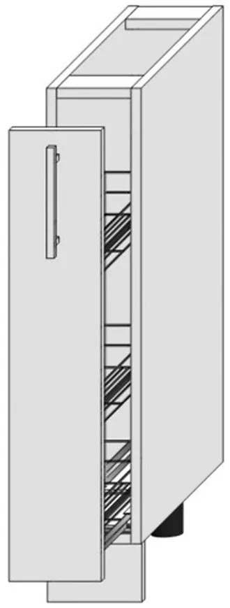 Kuchyňská Skříňka Bono D15 Cargo + Koš bílá alaska/bílá