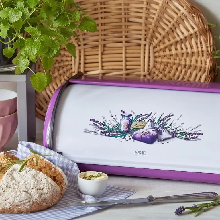 Nerezový chlebník Lavender, BANQUET délka 43,5 cm