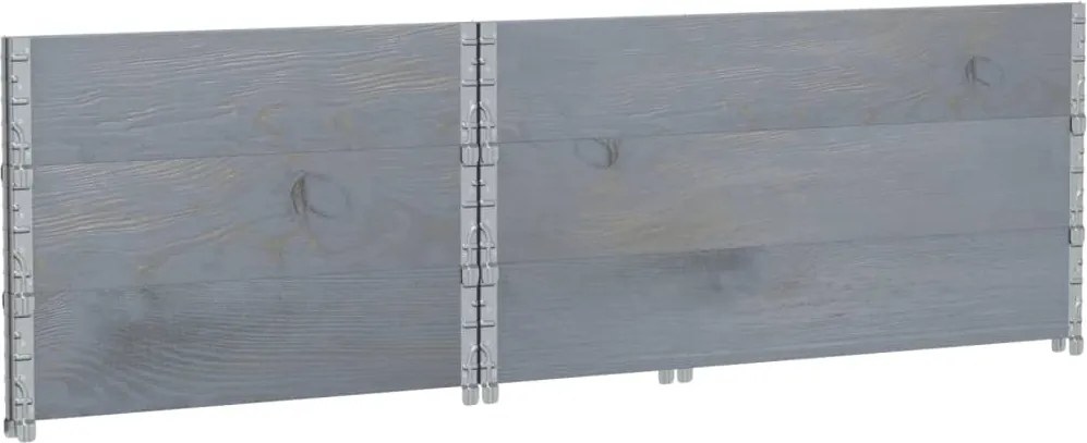 Zahradní truhlík šedý 120 x 80 cm masivní borové dřevo 3295425