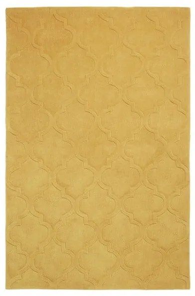Žlutý ručně tuftovaný koberec Think Rugs Hong Kong Puro Yellow, 120 x 170 cm