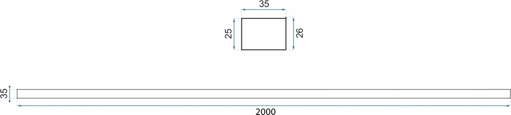 Rea Rea, rozšiřovací profil pro sprchové dveře série Hugo, Atlas, Montana, 200cm, zlatá matná, REA-K6707