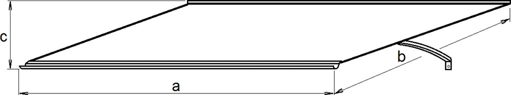 LANIT PLAST, s.r.o. stříška nad dveře LANITPLAST RUMBA 160/54 antracit LG2760