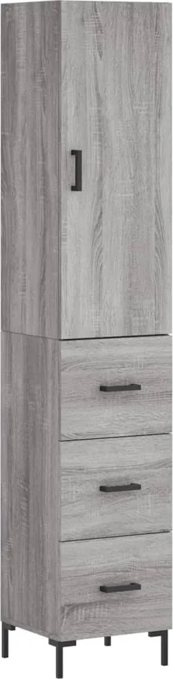 Skříň highboard šedá sonoma 34,5 x 34 x 180 cm kompozitní dřevo 3198855