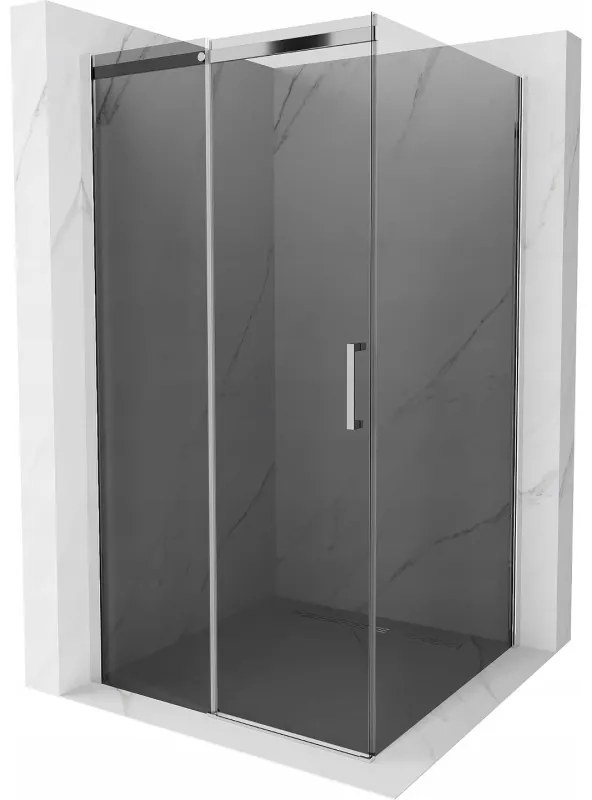 Mexen Omega sprchový kout 100x100cm, 8mm sklo, chromový profil-šedé sklo, 825-100-100-01-40