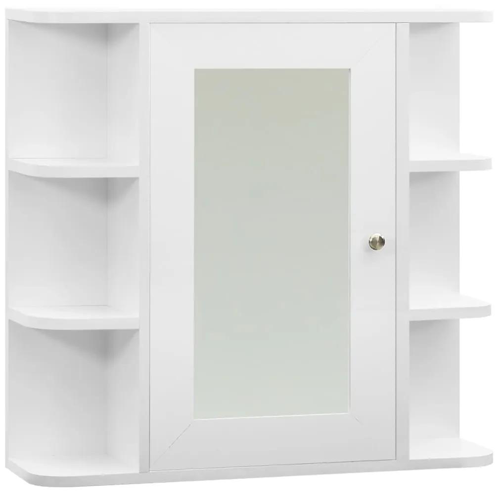 vidaXL Koupelnová zrcadlová skříňka bílá 66 x 17 x 63 cm MDF
