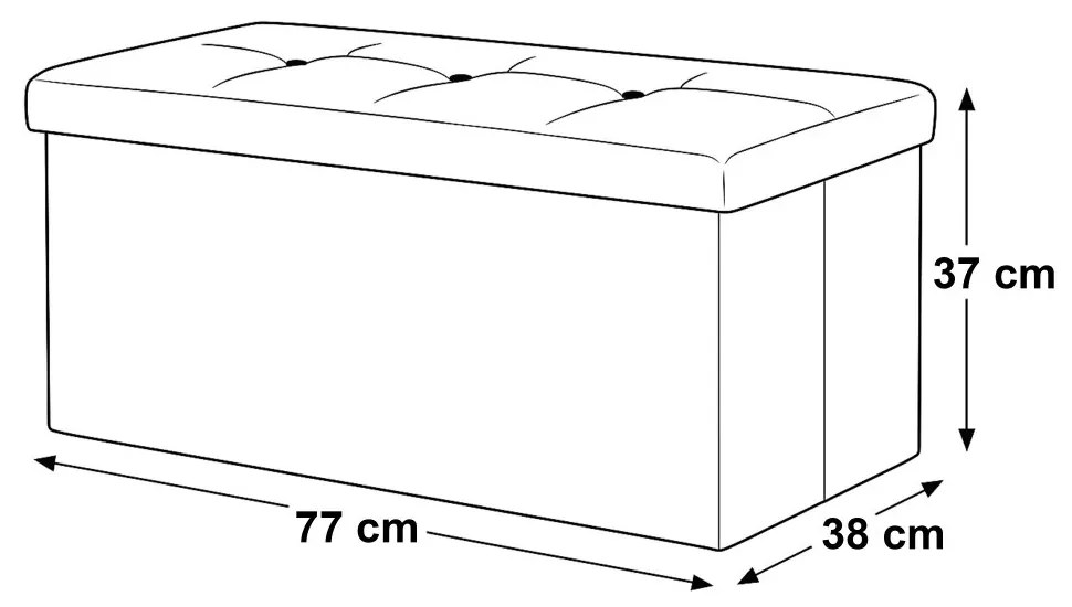 Taburet AFRODITE s úložným prostorem — manšestr, více barev Černá