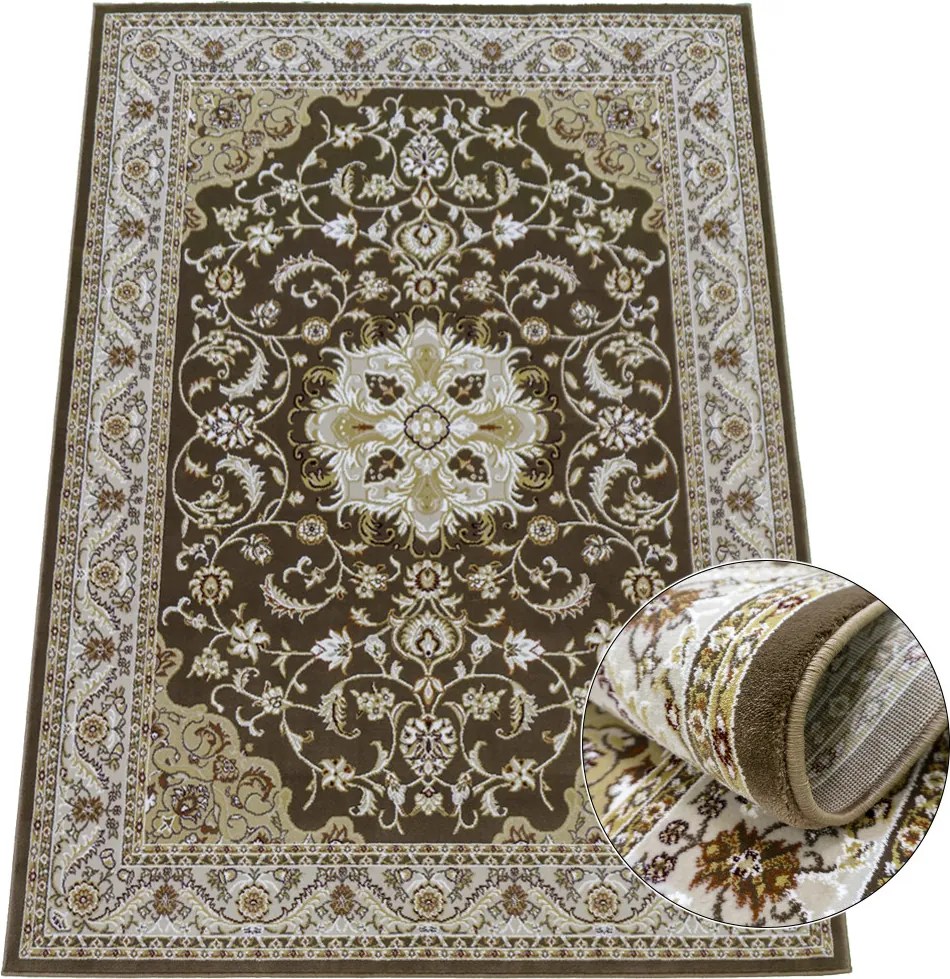 BE Koberec Shahrazad 4800 BROWN – hnědý obdélníkový Rozměr: 60x100 cm