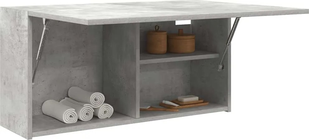 vidaXL Koupelnová nástěnná skříňka 80 x 25 x 40 cm kompozit [860093] Barva: Černá