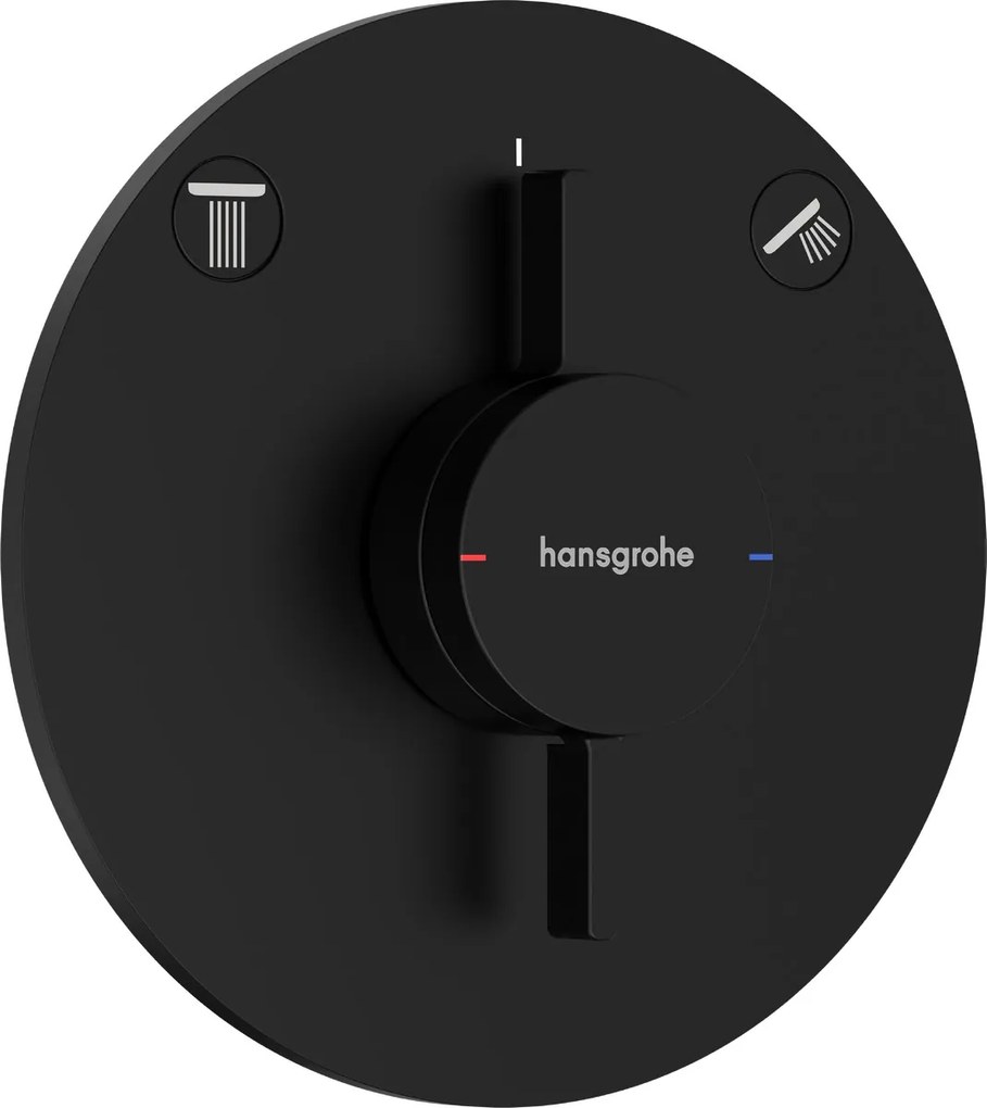 Hansgrohe DuoTurn S, baterie pod omítku pro 2 spotřebiče, černá matná, HAN-75418670