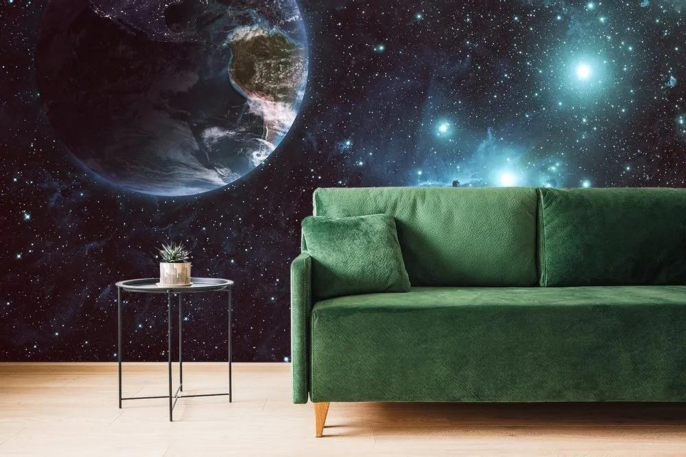 Samolepící tapeta vesmír a zeměkoule - 300x200 cm
