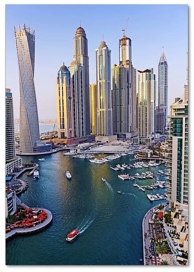 Wallmuralia Moderní akrylový fotoobraz Zátoka Dubaj 70x100 cm