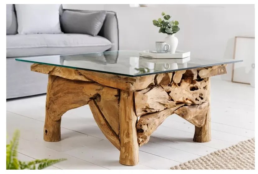 Massive home | Konferenční stolek RIVERSIDE 80 CM masiv teak