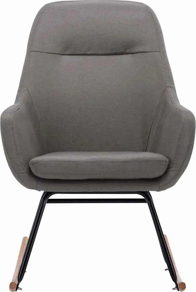 Houpací křeslo světle šedé textil 289537