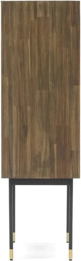 Komoda Maze 85 cm z masivu hnědá/černá