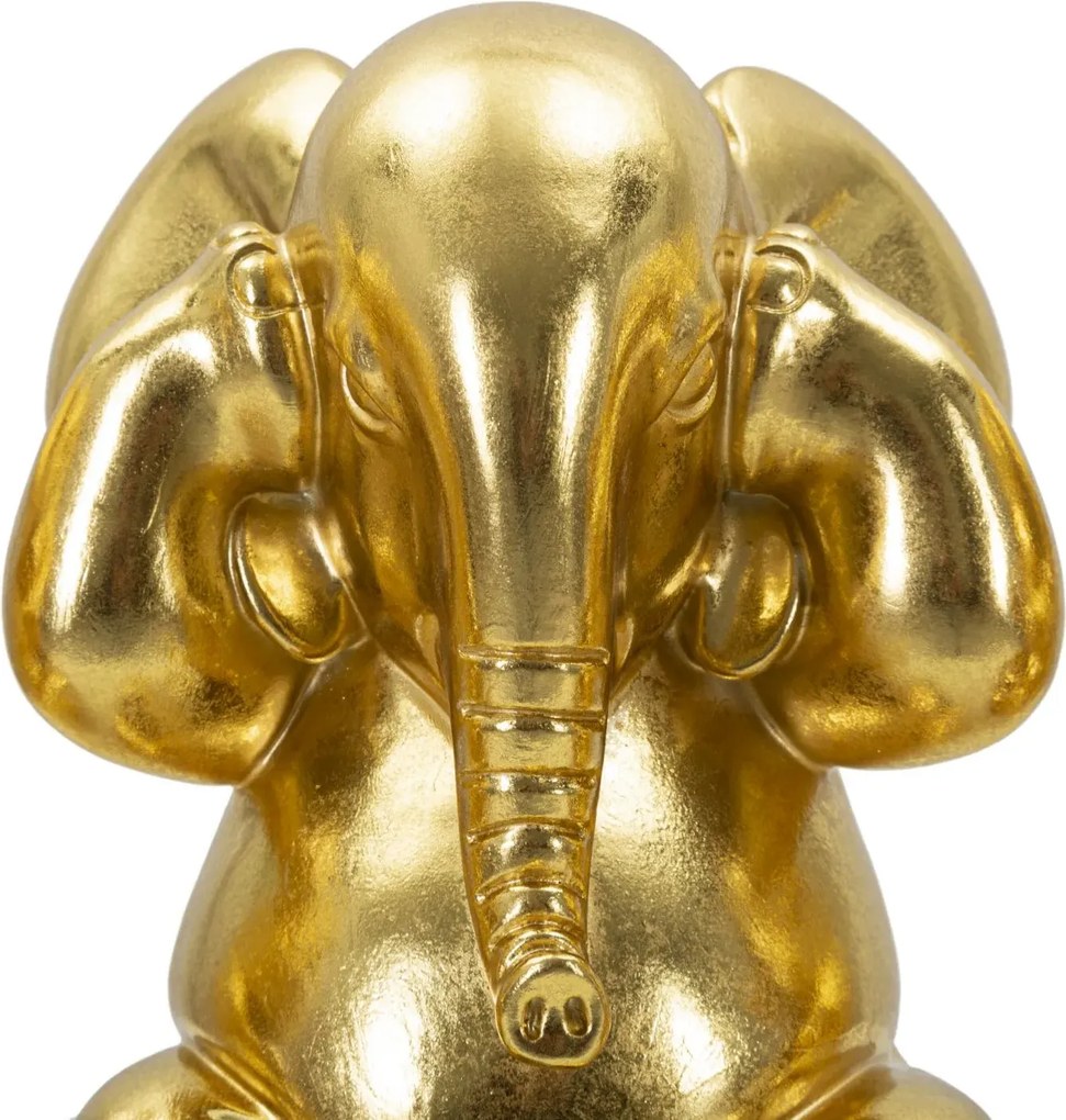 Sada 3 ks dekorativních figurek Elephant zlatá