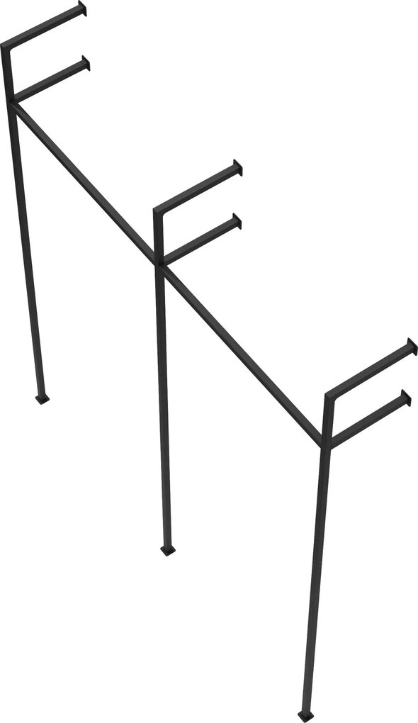 Nástěnný věšák Merton 195,5x35x220 cm - černá