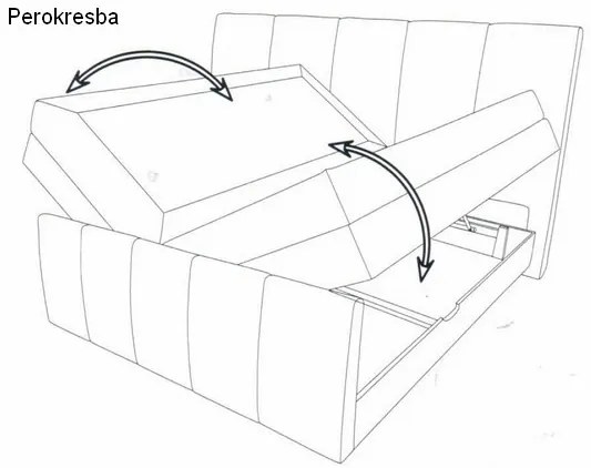 Postel boxspring Fresco 180x200 cm, béžová látka