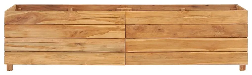 Vyvýšený záhon 150x40x38 cm recyklované teakové dřevo a ocel - Default Title