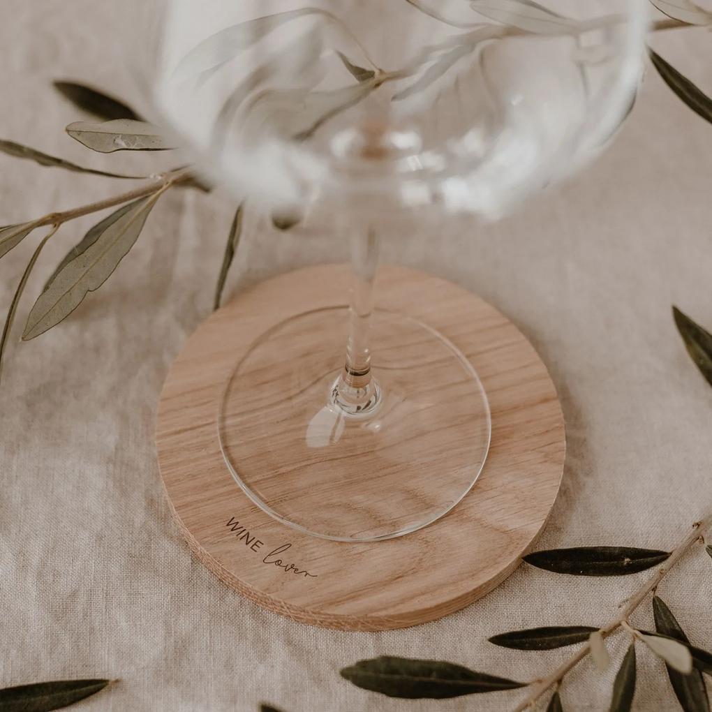 Eulenschnitt Dřevěný podtácek Oak Wine Lover, přírodní barva, dřevo