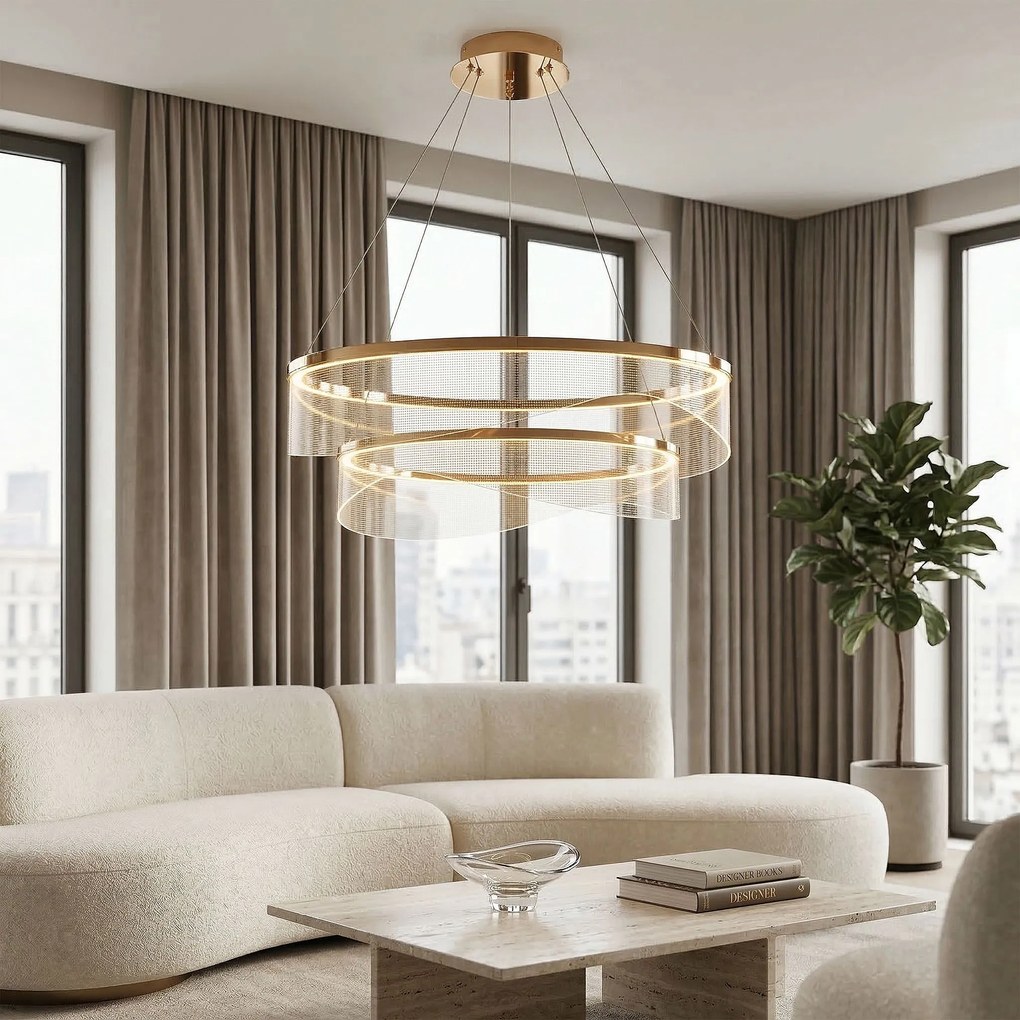 Toolight Rea, ZÁVĚSNÁ STROPNÍ G146-2CP GOLD, OSW-04702