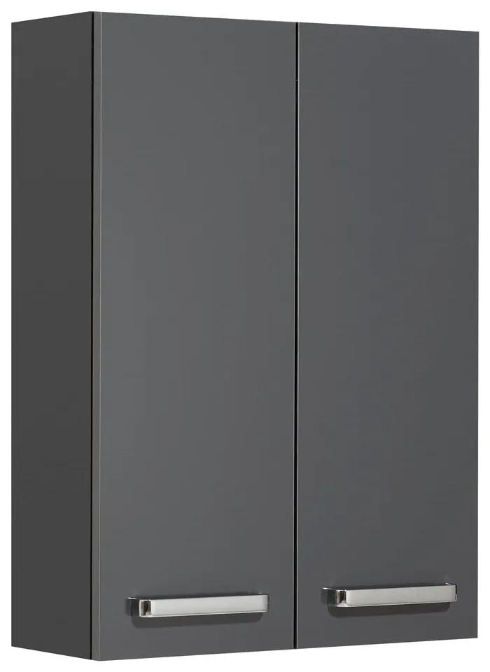 Tmavě šedá závěsná koupelnová skříňka 50x70 cm Set 311 - Pelipal