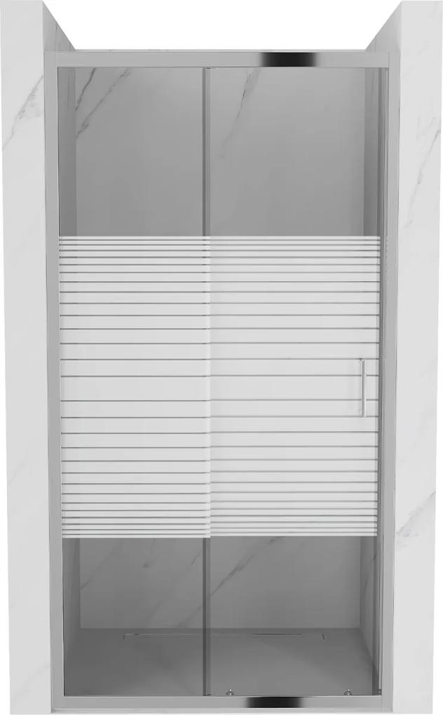 Sprchové dveře MEXEN Apia 125 cm stříbrné