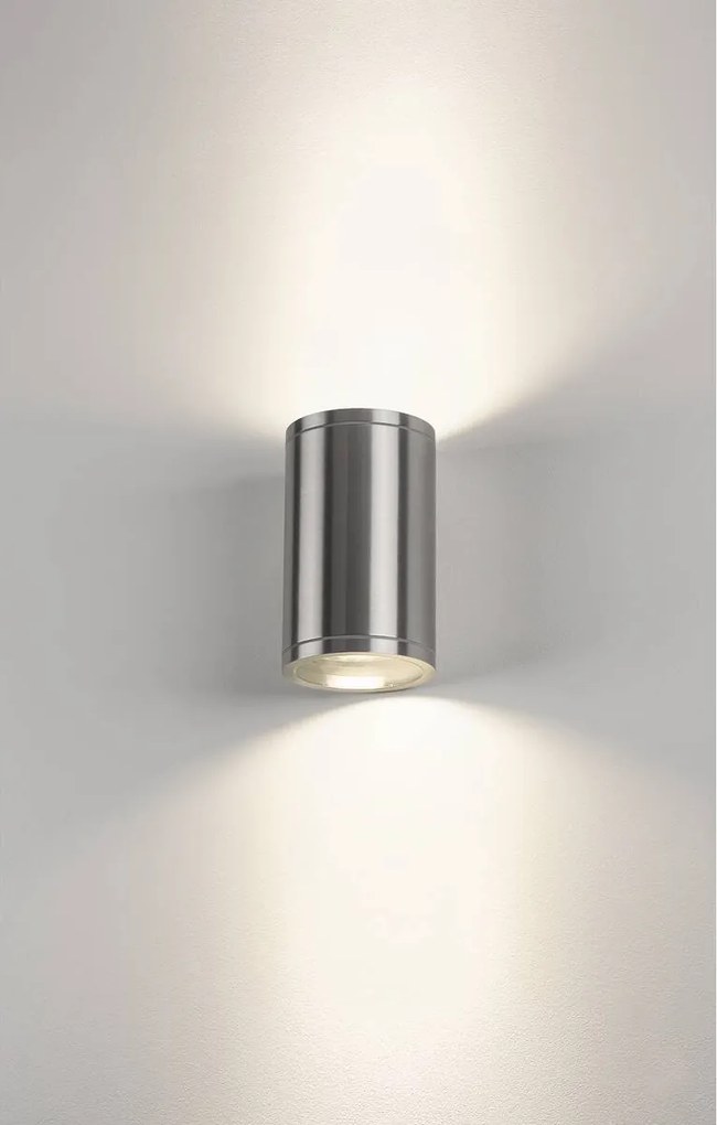 LA 1000334 ROX WALL OUT UP/DOWN QPAR11 venkovní nástěnné svítidlo kartáčovaný hliník max. 2x50W IP44 - BIG WHITE (SLV)