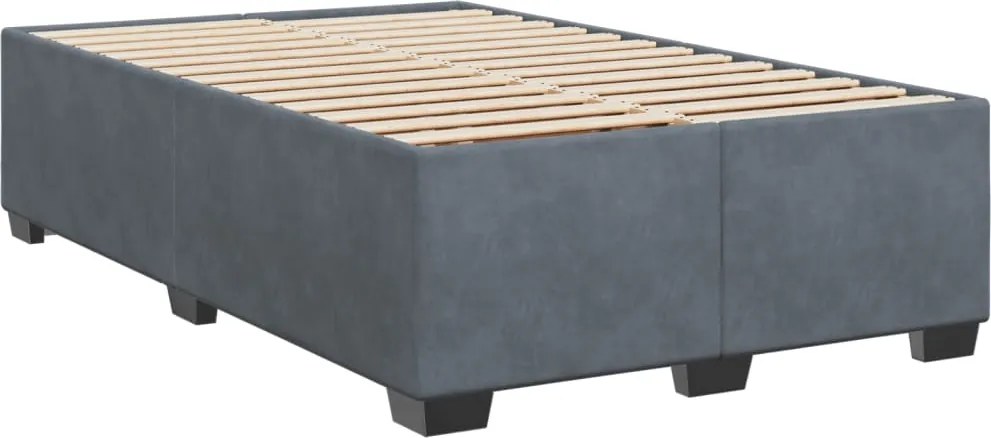 Box spring postel s matrací tmavě šedý 120x190 cm samet 3288553