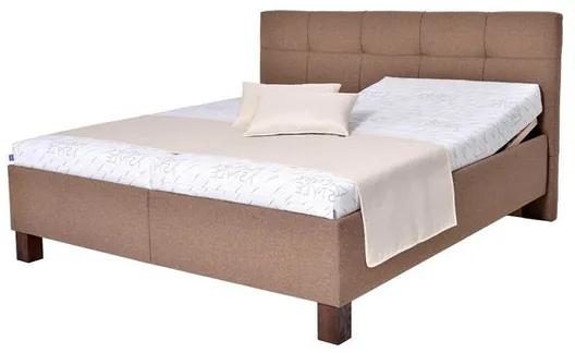 Čalouněná postel Mary 180x200, hnědá, včetně matrace