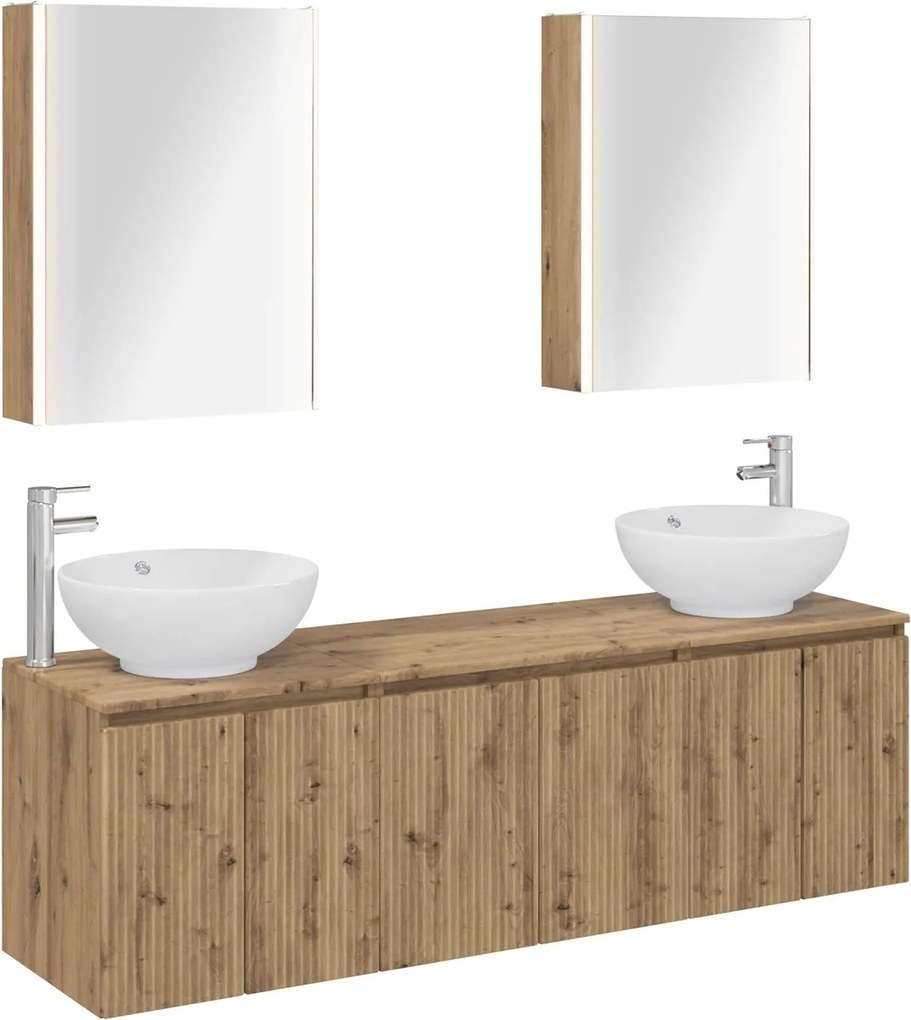 Sada koupelnových skříněk 5 ks Dub artisan Kompozitní dřevo 3406494