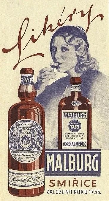 Plechová cedule Likéry Malburg Velikost: A5 (20 x 15 cm)