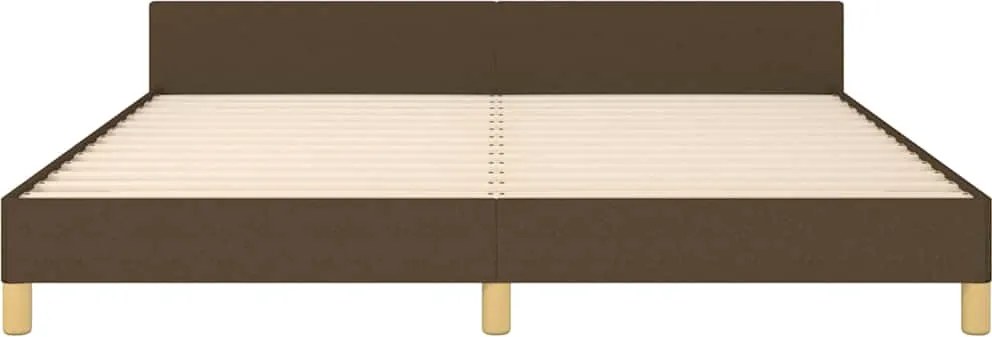 Rám postele bez matrace tmavě hnědý 160 x 200 cm textil 3125068