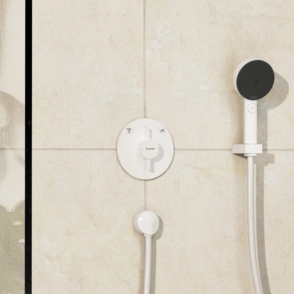 Hansgrohe DuoTurn S, baterie pod omítku pro 2 spotřebiče, bílá matná, HAN-75418700