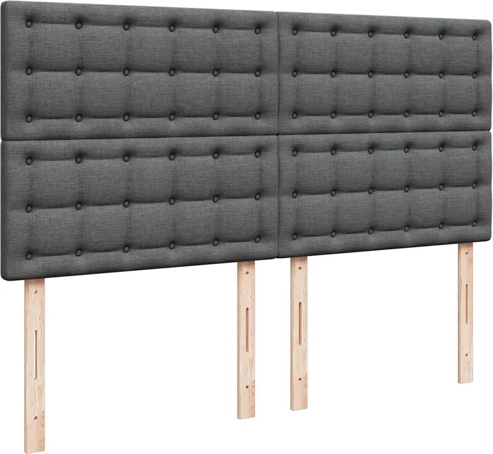 Box spring postel s matrací tmavě šedá 180x200 cm textil 3292150