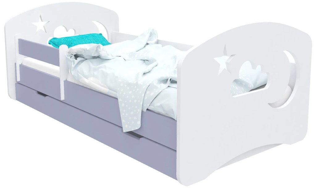 Dětská postel s úložným prostorem DESIGN 160x 80 cm L04 MRÁČEK
