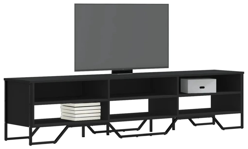 TV skříňka černá 180 x 34 x 41 cm kompozitní dřevo