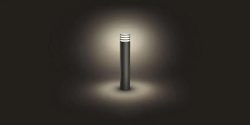 PH 17403/93/P0 Hue White Venkovní sloupkové svítidlo Philips Lucca 17403/93/P0 antracitové, 2700K, 77cm - PHILIPS HUE (915005561401)