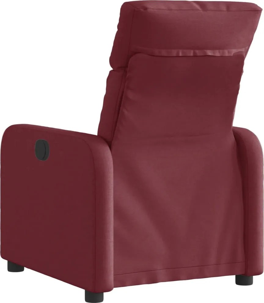 Elektrické polohovací křeslo vínové textil 3206684