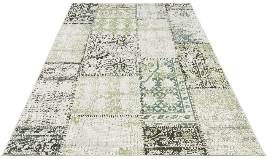 NORTHRUGS - Hanse Home koberce Kusový koberec Beach 103846 Green/Cream/Black – na ven i na doma - 160x230 cm